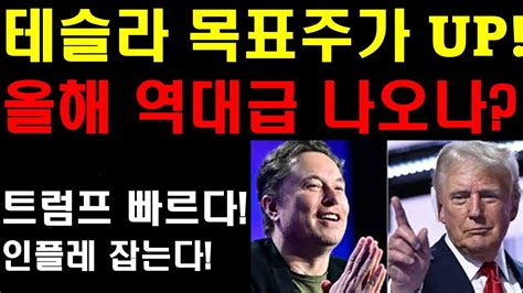 테슬라 목표주가 또 Up 올해 역대급 찍는다 트럼프 예상 더 빠르게 움직인다 물가 잡기에 총력전 벌이는 트럼프 테슬라 자율주행이 정말 미쳤다 엔비디아 다시 살아나나