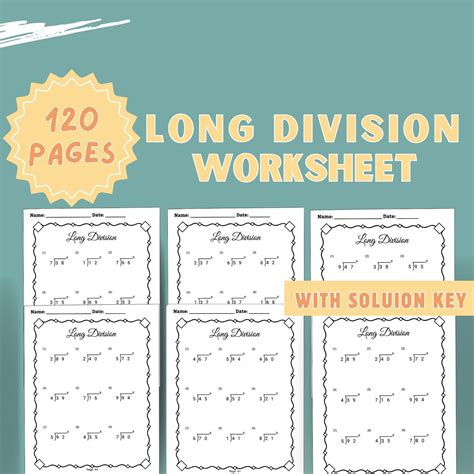 Long Division Worksheet 3rd Grade Math Place Value 5th Grade Division