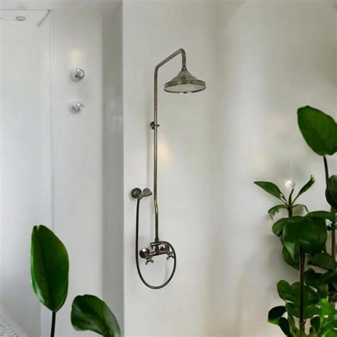Victorian Style Shower System Solid Brass Antique Bronze Finish 8