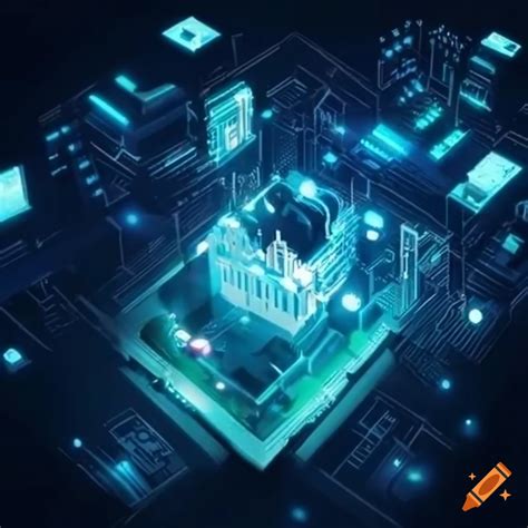 Modern And Innovative Real Estate Properties With Blockchain Technology On Craiyon