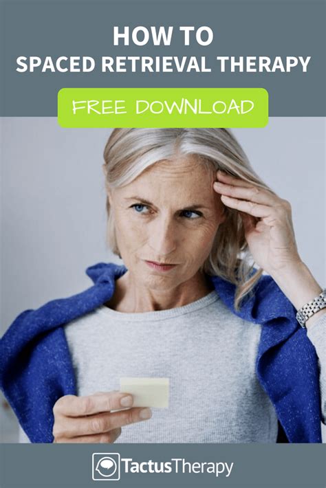 Spaced Retrieval Training For Memory A How To Guide For Clinicians