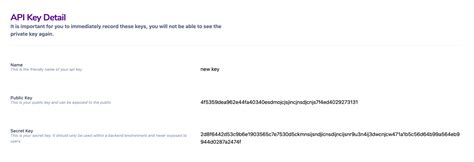 copy the key immediately and store it in a secure location for