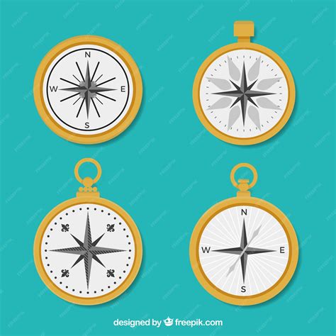 Free Vector Flat Compass Collection