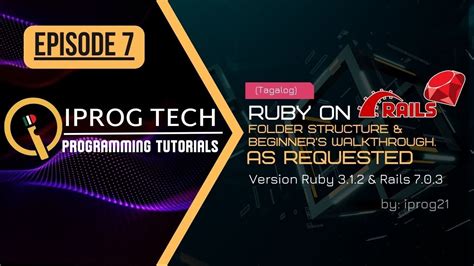 Ruby On Rails Folder Structure And Beginners Walkthrough Ruby 3 1 2 And Rails 7 Tagalog Youtube