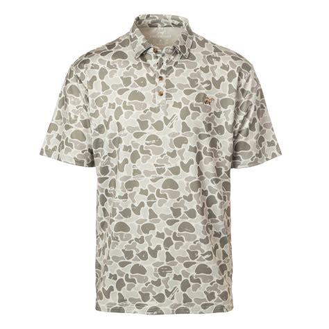 Youth Marsh Camo Polo R895y Fieldstone