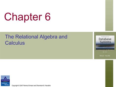 5 The Relational Algebra And Calculus Pdf