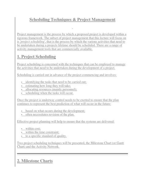 Grant Chart Pdf Scheduling Production Processes Project Management