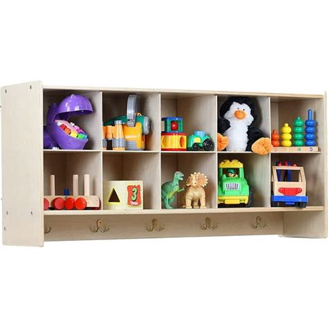 Rri Goods Mounted Cubicle Bookshelf Rack Natural Wooden Wall Organizer