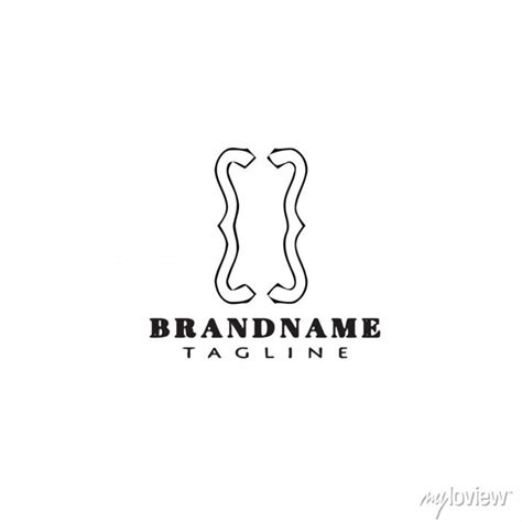 Brackets Logo Cartoon Icon Design Template Cute Isolated Vector Posters For The Wall • Posters