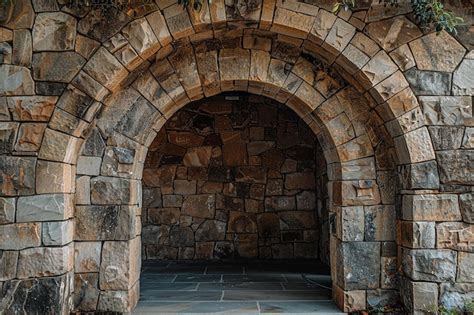 Premium Photo Stone Arch Entrance Wall With Ivy In The Garden