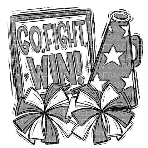 Go Fight Win Cheer Png Design Threegentsandameme