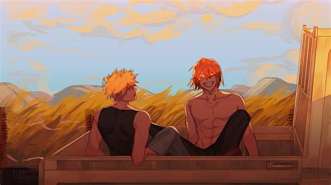 Bakugou Katsuki And Kirishima Eijirou Boku No Hero Academia Drawn By Asher Rudd Danbooru
