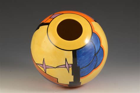 Clarice Cliff Sunray Globe Vase C 1930