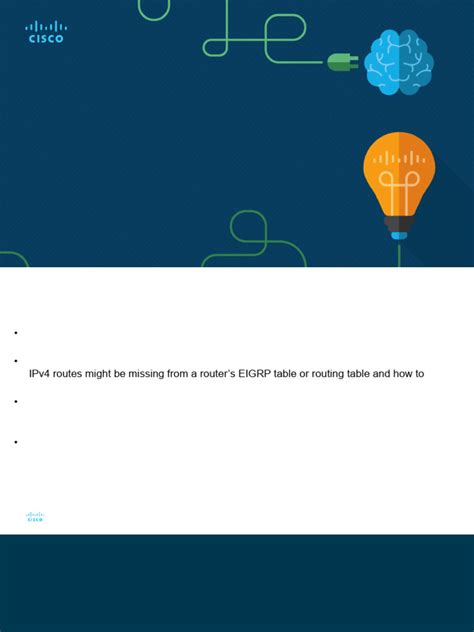 Enarsi Troubleshooting Eigrp For Ipv4 Pdf Router Computing Ip Address
