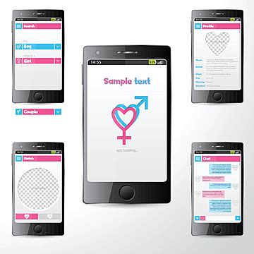 Simple Dating Mobile Application Ui Babe Couple Mobile Vector Babe Couple Mobile PNG And Vector