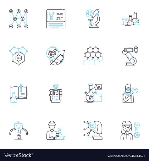 counterfeit breakthrough linear icons set forgery vector image