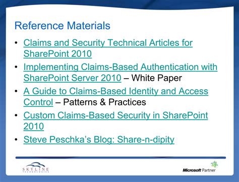 Sharepoint Access Control And Claims Based Authentication Ppt