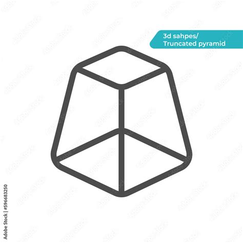 Truncated Pyramid 3d Shape In Line Art Style Ui Interface Stock Vector Adobe Stock Truncated Pyramid 3d Shape In Line Art Style Ui Interface Stock Vector Adobe Stock