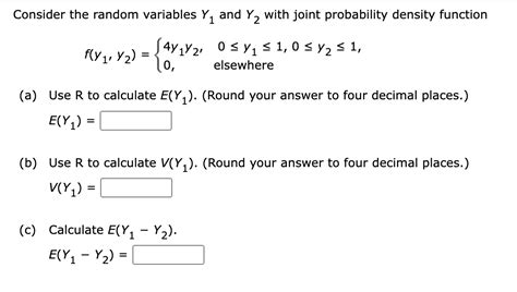 Solved Consider The Random Variables Y1 And Y2 With Joint