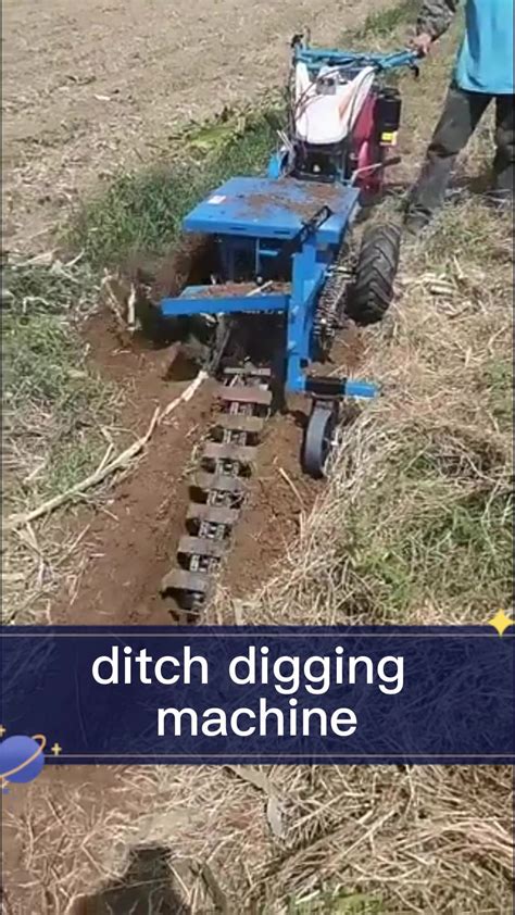 Trencher Ditcher Single Double Chain Ditch Digging Machine Hand Plush