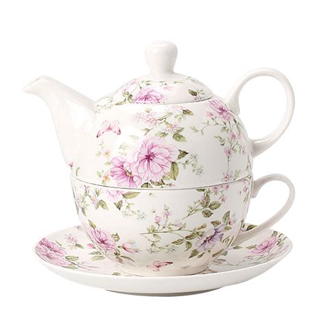 Qeeadeea Tea For One Teapot And Cup Set Bone China Tea Set Tea Pot T Sets For Women Tea
