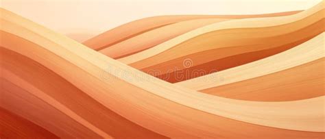 Soft Gradient Waves In Warm Orange Tones Flowing Seamlessly With Smooth Curves Creating An