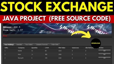Java Project Stock Exchange Java Project Free Source Code