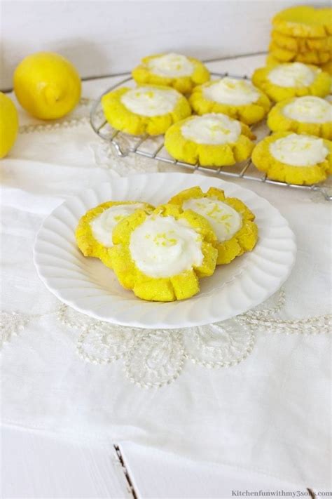 Lemon Cookies With Cream Cheese Frosting Kitchen Fun With My 3 Sons