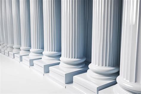 Premium Photo Rows Of Three Dimensional Columns Stock Illustration
