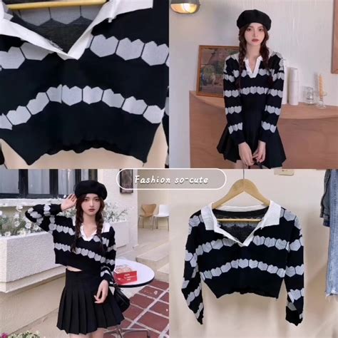 🥧เสื้อแขนยาวไหมพรมคอปกลายหัวใจ เตรียมไว้ใส่น่ารักๆหน้าหนาวนี้ค่าา ผ้านิ่มใส่สบาย🥰สินค้านำเข้า🥰