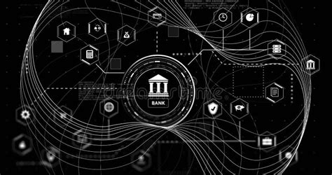 Image Of Network Of Digital Business Icons And Data Processing Stock Illustration Illustration