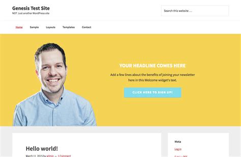 How To Set Up A Welcome Section With Image At Left And A Text Widget On Right In Genesis