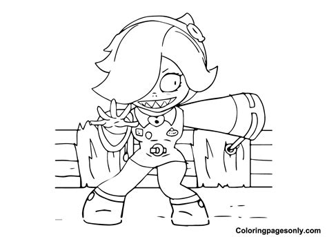 Colette Brawl Stars Coloring Pages Free Printable Pdf Online Coloring