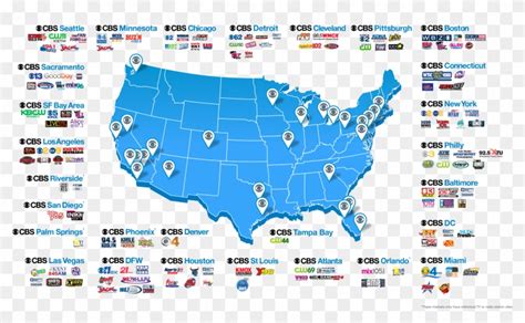Cbs Local Stations Map Clipart 2479031 PikPng