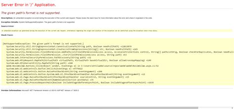 the given path s format is not supported hatası Çözümü