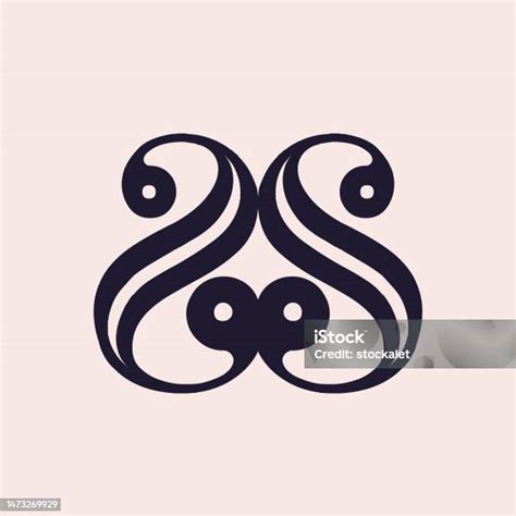 Ss 모노그램 로고 대문자 장식용 소용돌이 문자의 서명 아이콘입니다 럭셔리 스타일의 골동품 알파벳 이니셜 로고에 대한 스톡 벡터 아트 및 기타 이미지 Istock