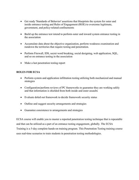 Ecsa Course Pdf