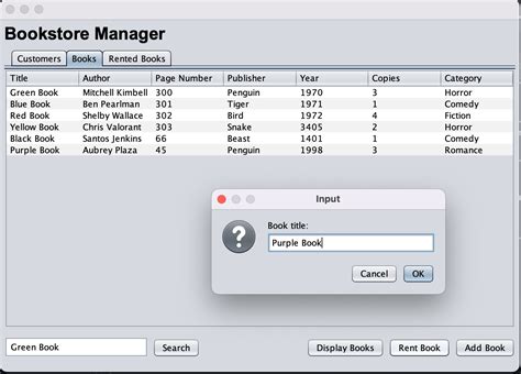 GitHub Mfkimbell Bookstore Manager This Project S Goal Was To Create An Interface That A