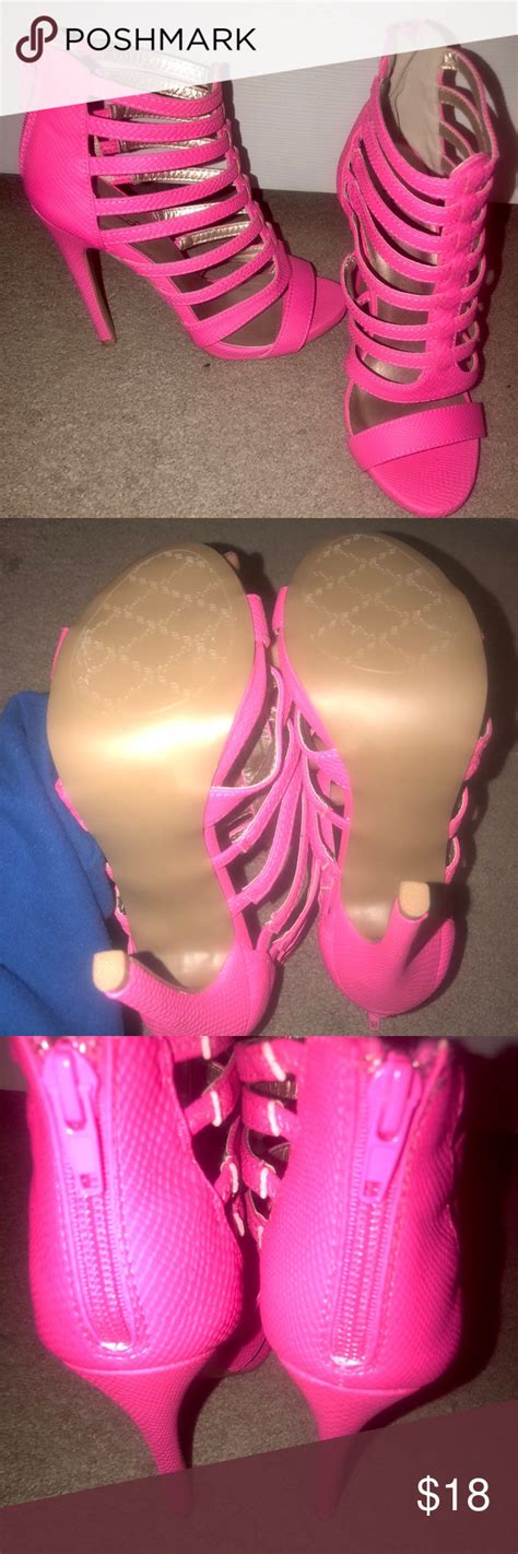 Super Cute Hot Pink Heels Comfortable 5 Inch Heels