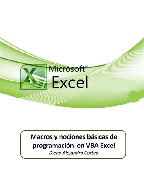 Vba Excel Tutorial Macros 2020 Portada Pdf