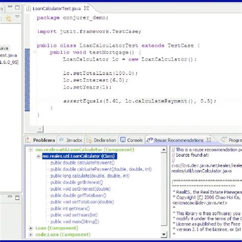 Test Driven Reuse Recommendation And Status View The Developer Will
