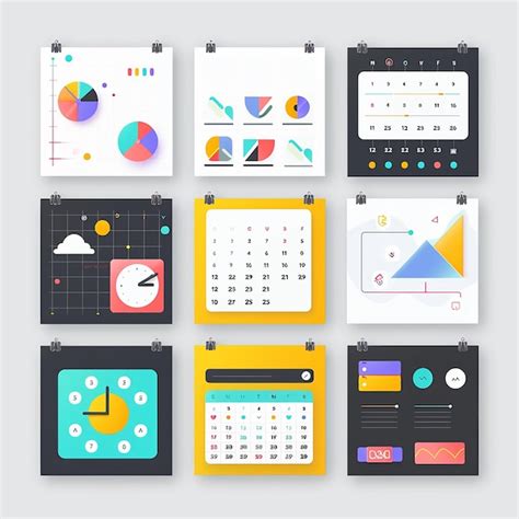 Flat Design Schedule Template Premium Ai Generated Image