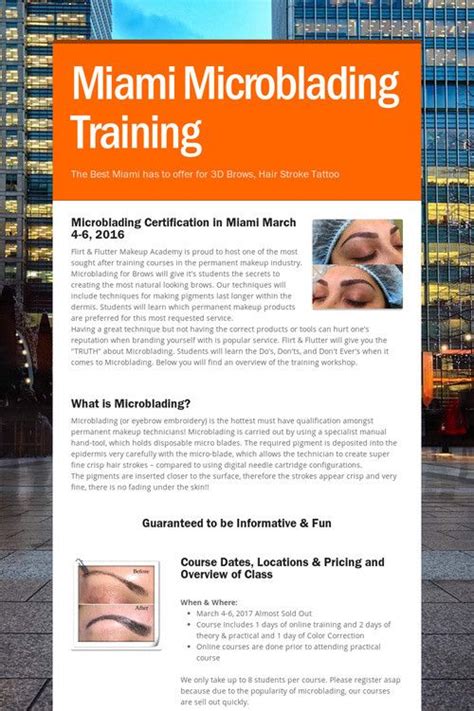 Miami Microblading Training Florida Tattoos Hair Techniques Makeup Academy Hair Tattoos