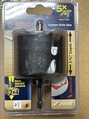 Bosch 2 1 2 Inch Daredevil Wood Hole Saw With Arbor Hcd250 Ebay