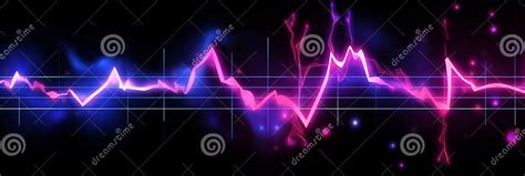 Colorful Sound Wave Visualization Representing Audio Frequencies In An Abstract Design Stock