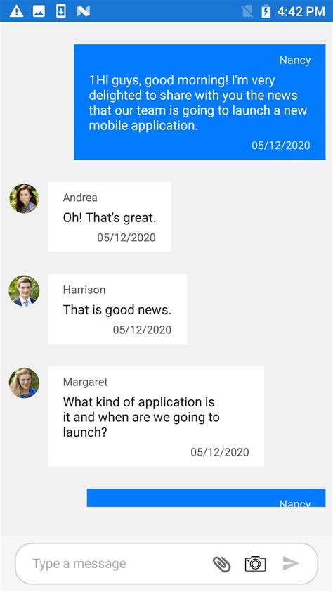 Attachment Button In Xamarin Chat Control Syncfusion