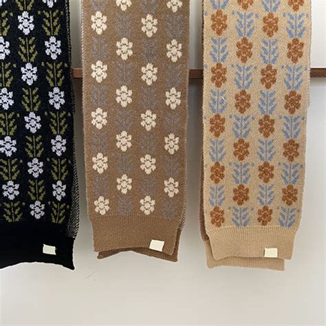 눈송이 니트 목도리3color 겨울목도리 패턴목도리 눈꽃모양 플라워 꽃모양 머플러 쁘띠목도리 숄머플러 숏목도리 롱머플러 스카프 니트 담요