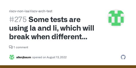 Some Tests Are Using La And Li Which Will Break When Different Linker Scripts Are Used · Issue