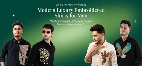 Modern Luxury Embroidered Shirts For Men