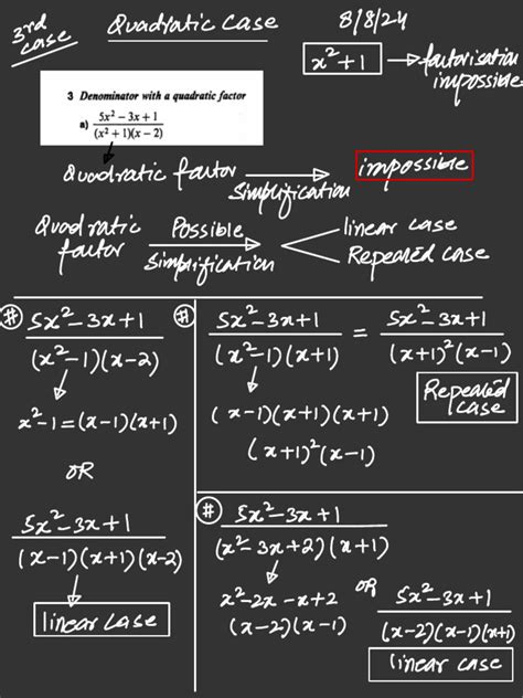 3partial Fraction Quadratic Case Pdf Algebra Mathematics